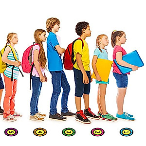 Numbered Spot Markers and Labels Numbers Line Up Floor Decals Classroom Line-Up Helpers for Preschool Kindergarten Elementary Teachers Classroom School Decoration (Sunflower Style)