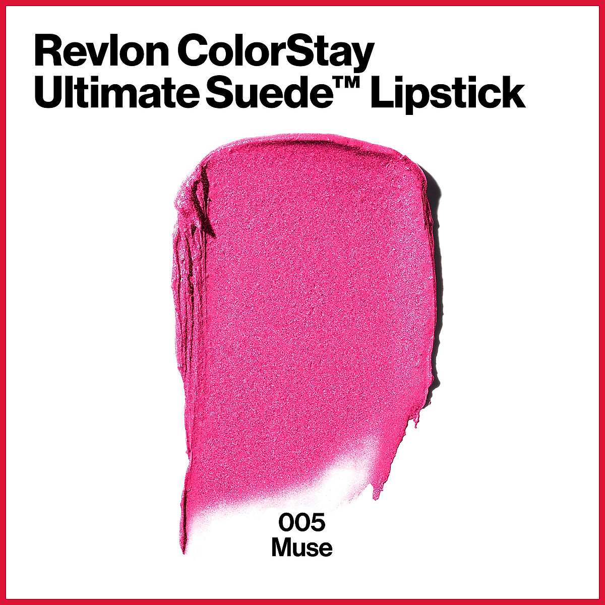 REVLON Lipstick, ColorStay Ultimate Suede Lipstick, High Impact Lip color with Moisturizing Creamy Formula, Infused with Vitamin E, 005 Muse, 0.09 Oz