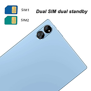 10 Inch Tablet, HD 1920x1200 IPS 2.4G 5G Dual Band WiFi Blue for Android 12 Kids Tablet 100-240V for Work (US Plug)