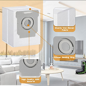 10 Pack Vacuum Bags Replacement parts for irobot Roomba, Compatible with All Roomba i & s & j Seriem Vacuum Cleaner, Clean Base i1 i1+ i3 i3+ i4 i4+ i6 i6+ i7 i7+ j7 j7+ i8 i8+ S9 S9+ Automatic Dirt