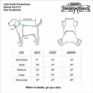 Snoop Doggie Doggs Deluxe Pet PJs, Off The Chain, X-Large