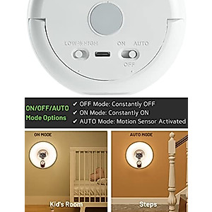 Searon Rechargeable Motion Sensor Night Light Kids, Under Cupboard Lights, Dimmable Cabinet Lights for Stairs Wardrobe Closet Bedroom Hallway Drawer Shed Toilet Garage