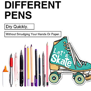 Roller Skating Party Invitations with Envelopes, 20 Set Skate Shaped Invitations Birthday Baby Shower Party Invites Supplies Favors, Double-Sided