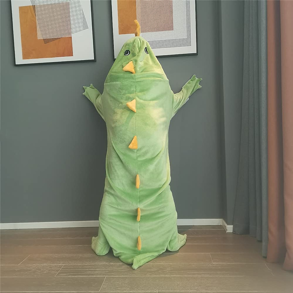 SunBritly Wearable Dinosaur Blanket Hoodie Animal Sleeping Bags for Kids Adult Soft Cozy Dinosaur Gifts(M fit for Height 4'3"-5'3",Cosplay Dinosaur)