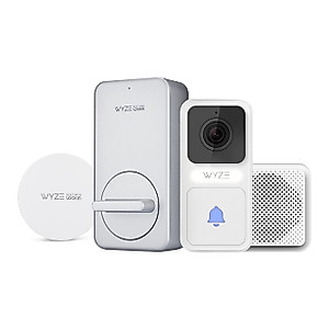Wyze Lock WiFi & Bluetooth Enabled Smart Door Lock, Wireless & Keyless Entry, works with Amazon Alexa & Google Assistant, Fits on Most Deadbolts, Includes Wyze Gateway - A Certified for Humans Device