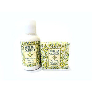 Greenwich Bay Trading Co.White Tea Calendula Shea Butter Soap and Lotion Gift Set