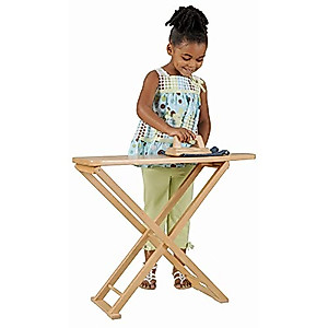Kaplan Early Learning 22" H Wooden Ironing Board with Wooden Iron for Dramatic Play