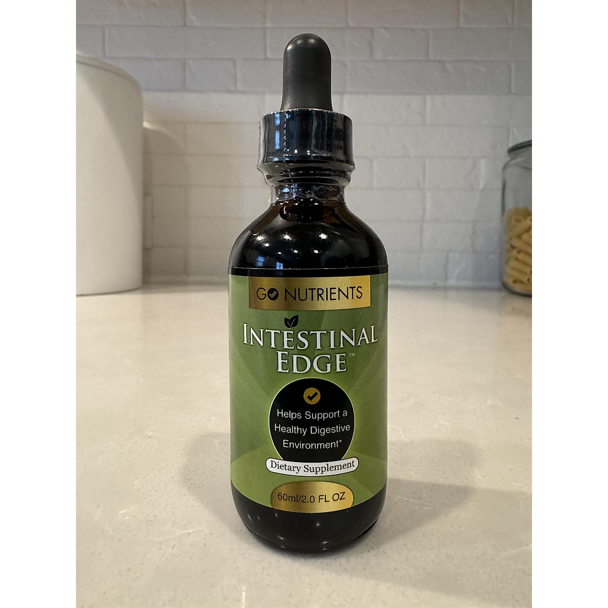 Go Nutrients Intestinal Edge (Non-GMO) Support Intestinal Health: Nourishing Digestive Wellness Vitality and Radiant Skin with Black Walnut Clove and Gentian Root All Ages 2.0 oz. | 24 Servings