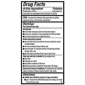 Pataday Once Daily Relief Allergy Eye Drops by Alcon, for Eye Allergy Itch Relief, 2.5 ml