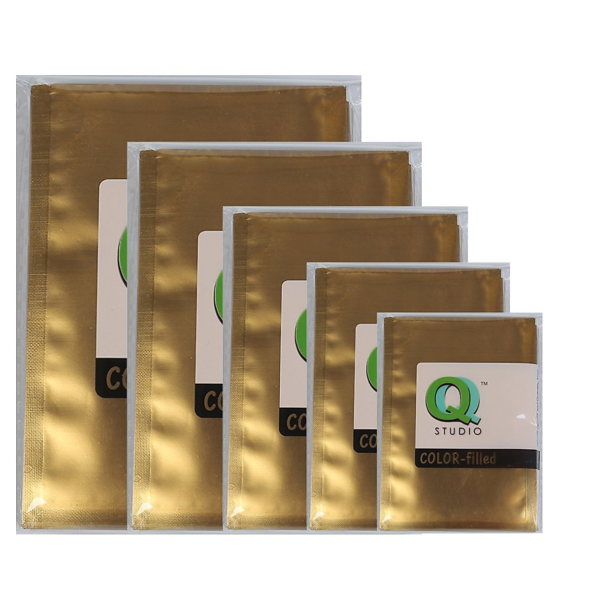 100x Premium Gold Mylar Foil Open Top Food Snack Storage Bags (10cm x 15cm)