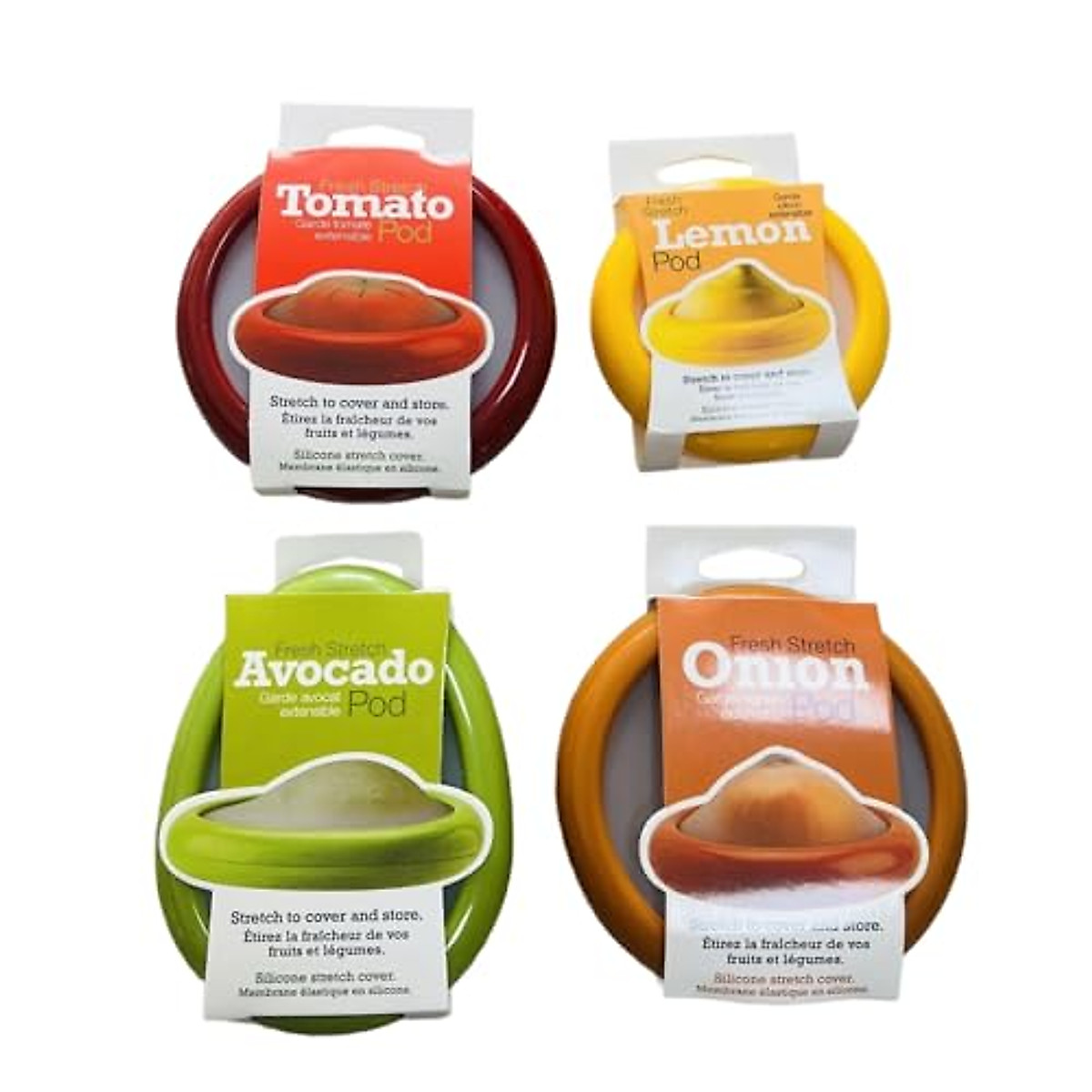 Silicone Fruit Storage Box Transparent Film Fruit and Vegetable Preservation Box Set - Keep Produce Fresh - Ideal for Kitchen and Home (4 PCS)