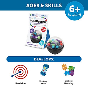 Learning Resources Scramboozle Puzzle Ball - 3D Brain Teasers and Puzzle Games for Kids and Adults, Puzzle Sort Ball Game, Easter Basket Stuffers For Teens, Ages 6+