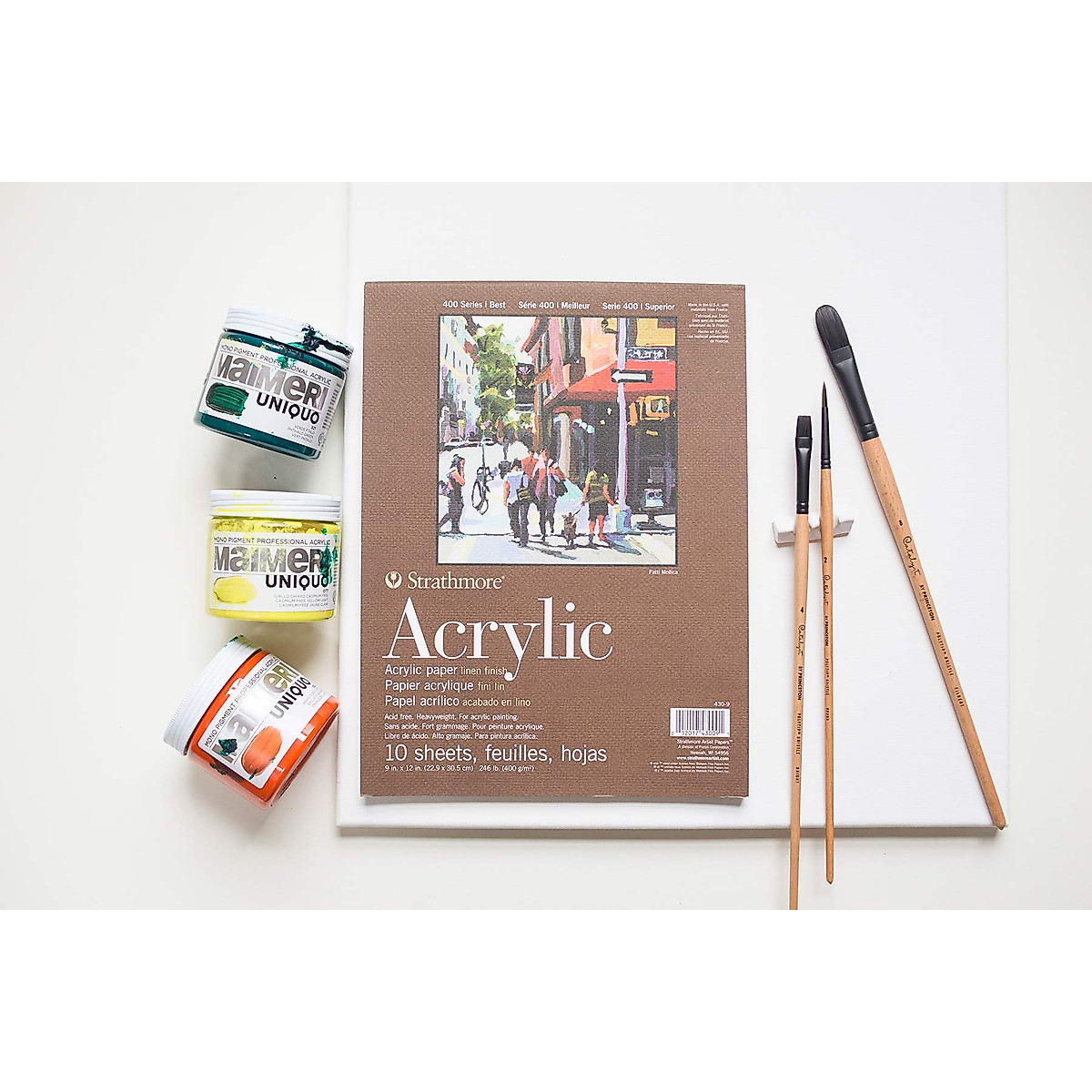 Strathmore Acrylic Paper Pad 9"X12"-10 Sheets -430900