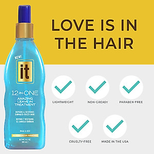 12-in-One Amazing Leave-In Hair Treatment Spray - Infused with Abyssinian Oil to Hydrate Smooth and Nourish Hair - Conditioner Spray Strengthens and Protects Dry & Damaged Hair