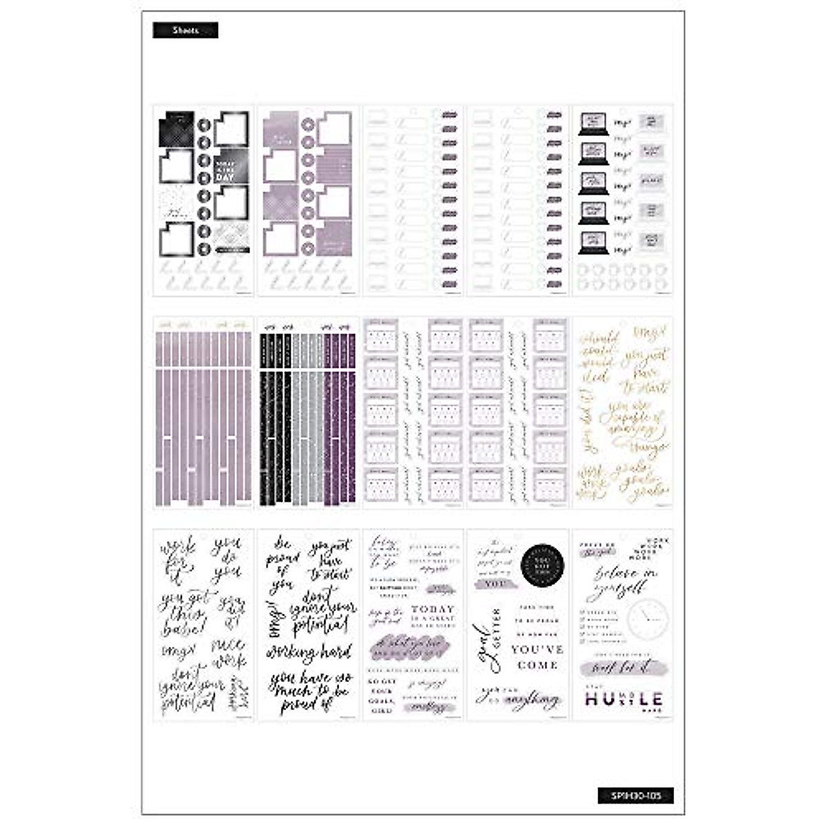 The Happy Planner Sticker Value Pack - Planner Accessories - Girls With Goals Theme - Multi-Color - Great for Planning & Organizing - 30 Sheets, 701 Stickers