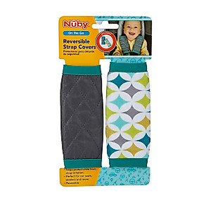 Nuby Reversible Strap Covers for Strollers & Car Seats in Blue