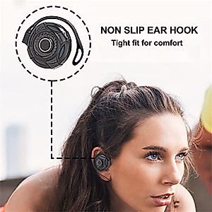 Jiajaja Hanging Ear Comfortable Touch Control Wireless Bluetooth Headphones Game Music Low Delay Clear Call Sports Ear Mounted Hands Free Headset (White)