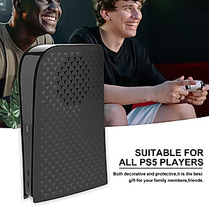 PS5 Console Face Plates,PlayStation 5 Accessories with Fan Vents Faceplate，with Dust Filter for Cooling Vents,Shockproof ABS Shell Cover Case - Digital Edition