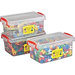 Really Good Stuff Stackable Storage Tubs With Locking Lids, Medium