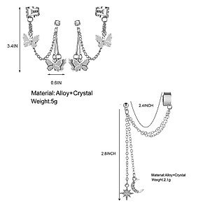 81 Pcs Ear Cuff Helix Cartilage Ear Clip on Wrap Earrings Ear Cuffs for Women Men Non Piercing Ear Clip Fake Earrings Cartilage(Gold/Silver/Black) (Silver)