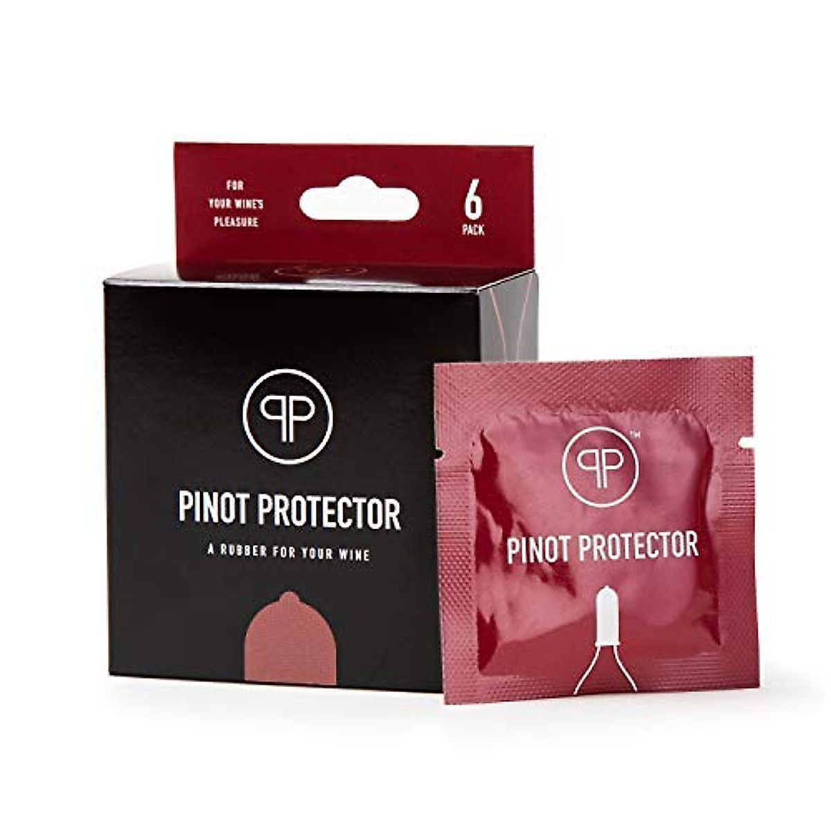 Big Betty - Pinot Protector Wine Bottle Stopper - Air-Tight, No Leak, Food Grade Nitrile - Red (6 Count)