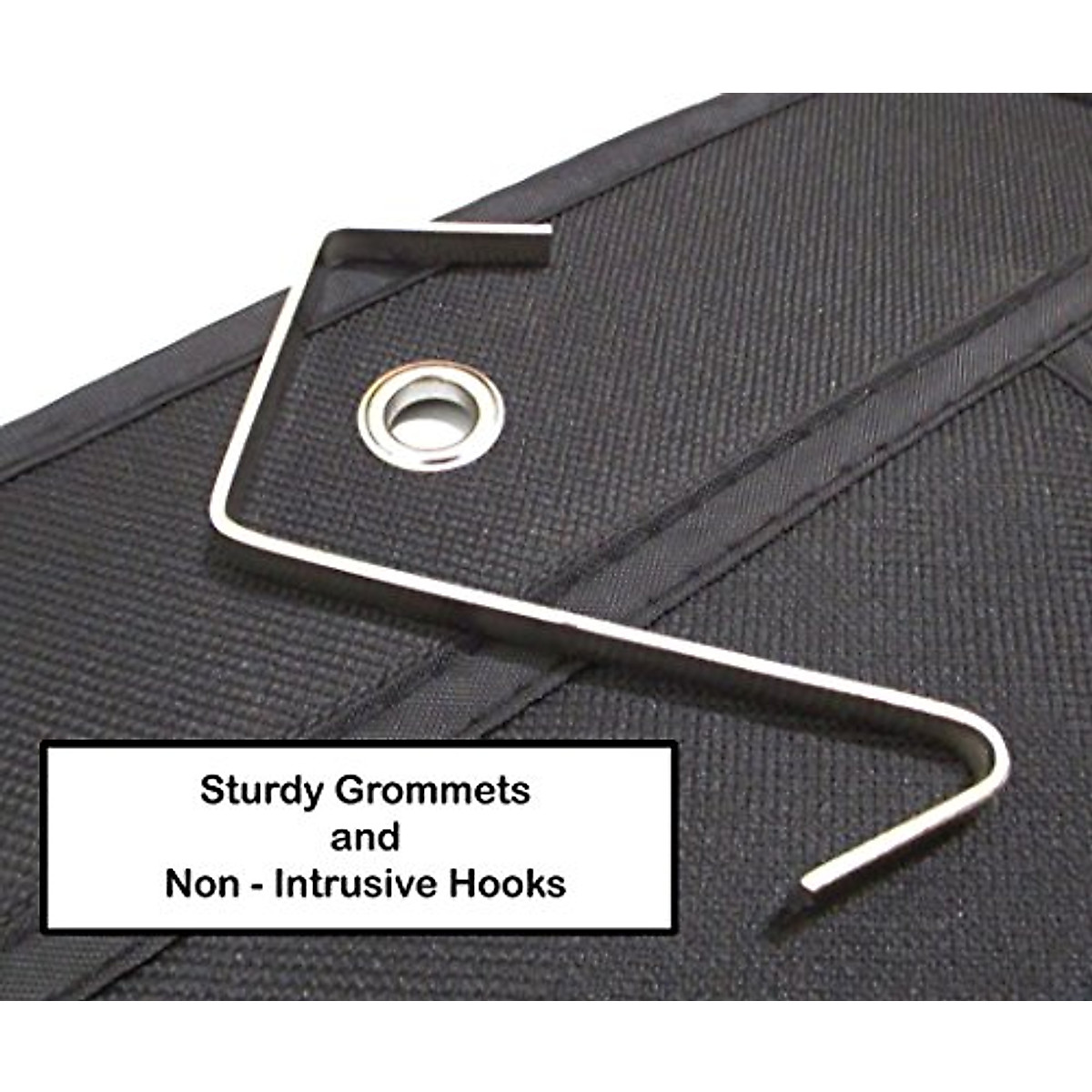 Bilpa Shoe Organizer, Over The Door Hanging Closet Rack | 24 Large Mesh Pockets Fit Up to Size 14 | Strong Metal Hooks | Sturdy Black Fabric Holder| Perfect Storage for Trainers, Boots, Sandals