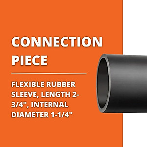 Fein Vacuum Cleaner Hose Adapter with Flexible Rubber Sleeve - 3" Length, 1-Pack - 31322771009