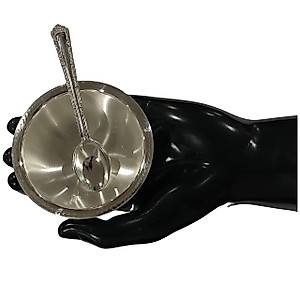 999 Pure Silver 3.75 inch Bowl & Spoon Set -3.75 inch Set#01
