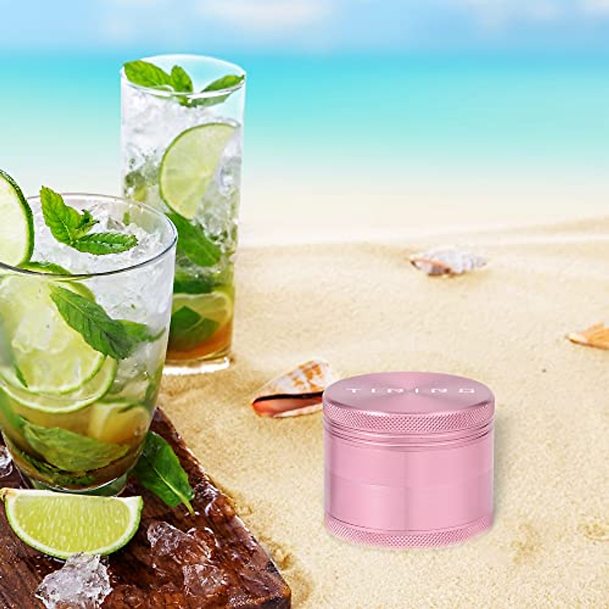 TIRIRS Aluminium Grinder 2 Inch Pink.