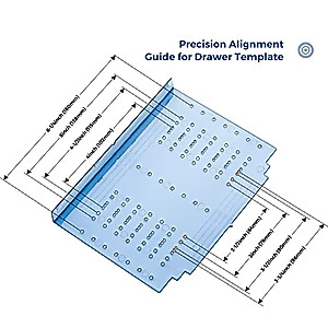 Kitchen Cabinet Pulls Installation Jig Drill Mounting Template for Cabinet Knobs, Handles Drill Template Guide for Drawer Pulls, Hardware Installation Template Kit Include Drill Bit