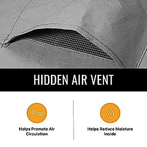 KHOMO GEAR Smoker Cover Waterproof Heavy Duty Square Smoker Protector - Grey, 17" Long x 20" Wide x 35.5" high