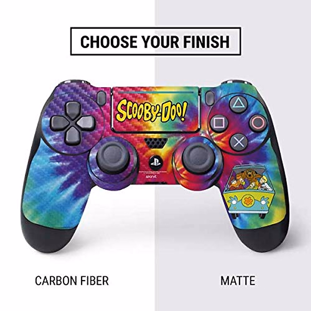 Skinit Decal Gaming Skin Compatible with PS4 Slim Bundle - Officially Licensed Warner Bros Scooby-Doo Tie Dye Design