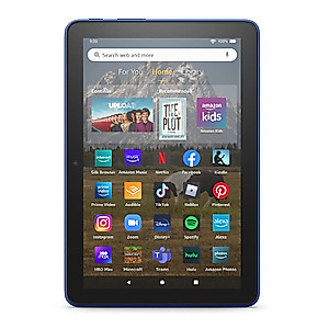 Certified Refurbished Kindle (2022 release) - Amazon Fire HD 8 tablet, 8” HD Display, 32 GB, 30% faster processor, designed for portable entertainment, (2022 release), Denim