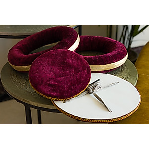 Concert Tabla Drum Set, 5½ Kg Lacquer Polish Copper Bayan, Maharaja, Finest Dayan with Padded Bag, Hammer, Cushions & Cover (PDI-BJJ)