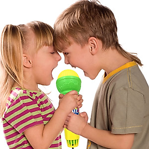 PPXMEEUDC 8 PCS Echo Toy Microphones for Kids Karaoke Mics for Children with Echo Effect Lightweight Music Toys Fun Supplies for Birthday Picnic BBQ or Party