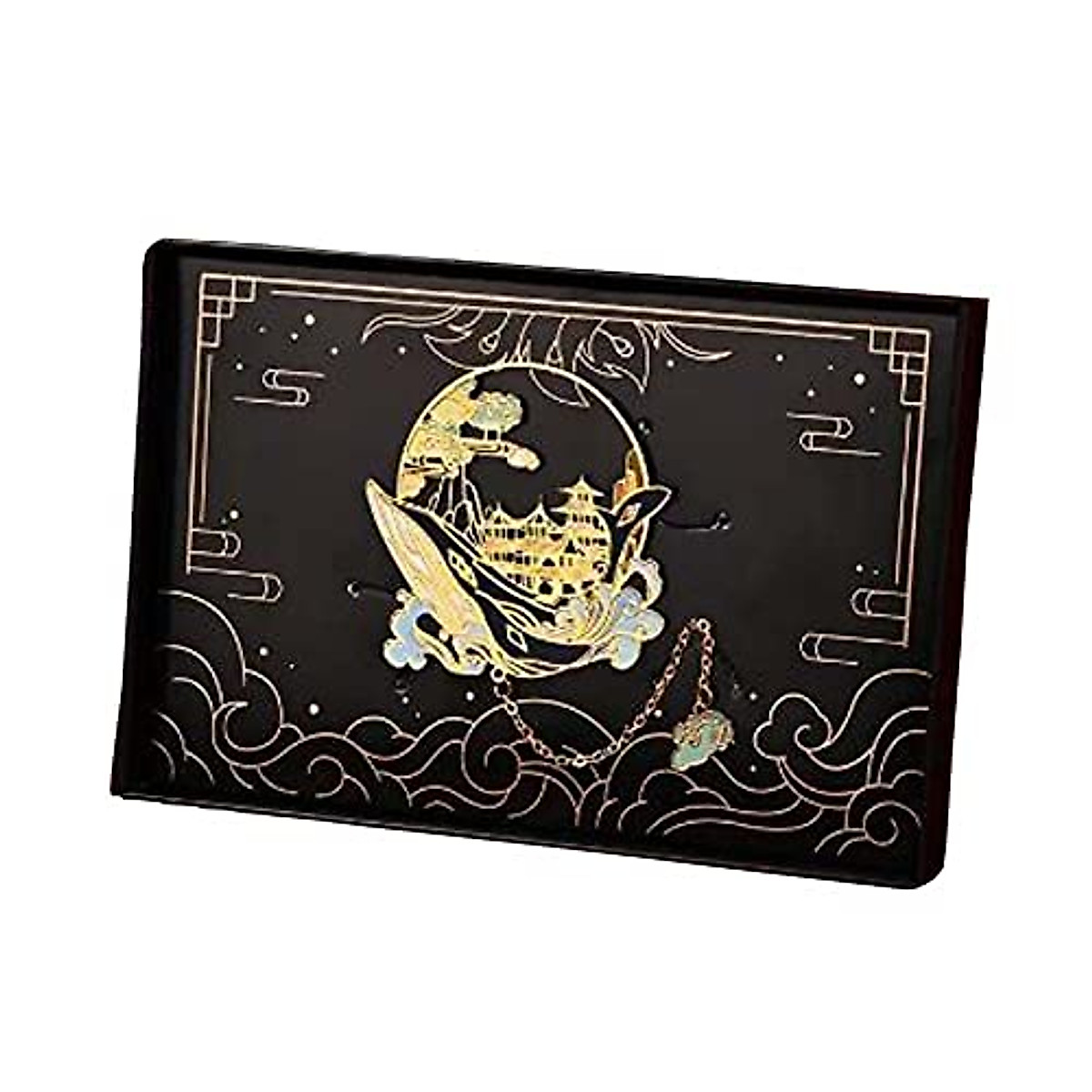 QULACO Exquisite Metal Bookmark with Chain, Retro Hollow Brass Bookmark Gift for Book Lovers, Whales