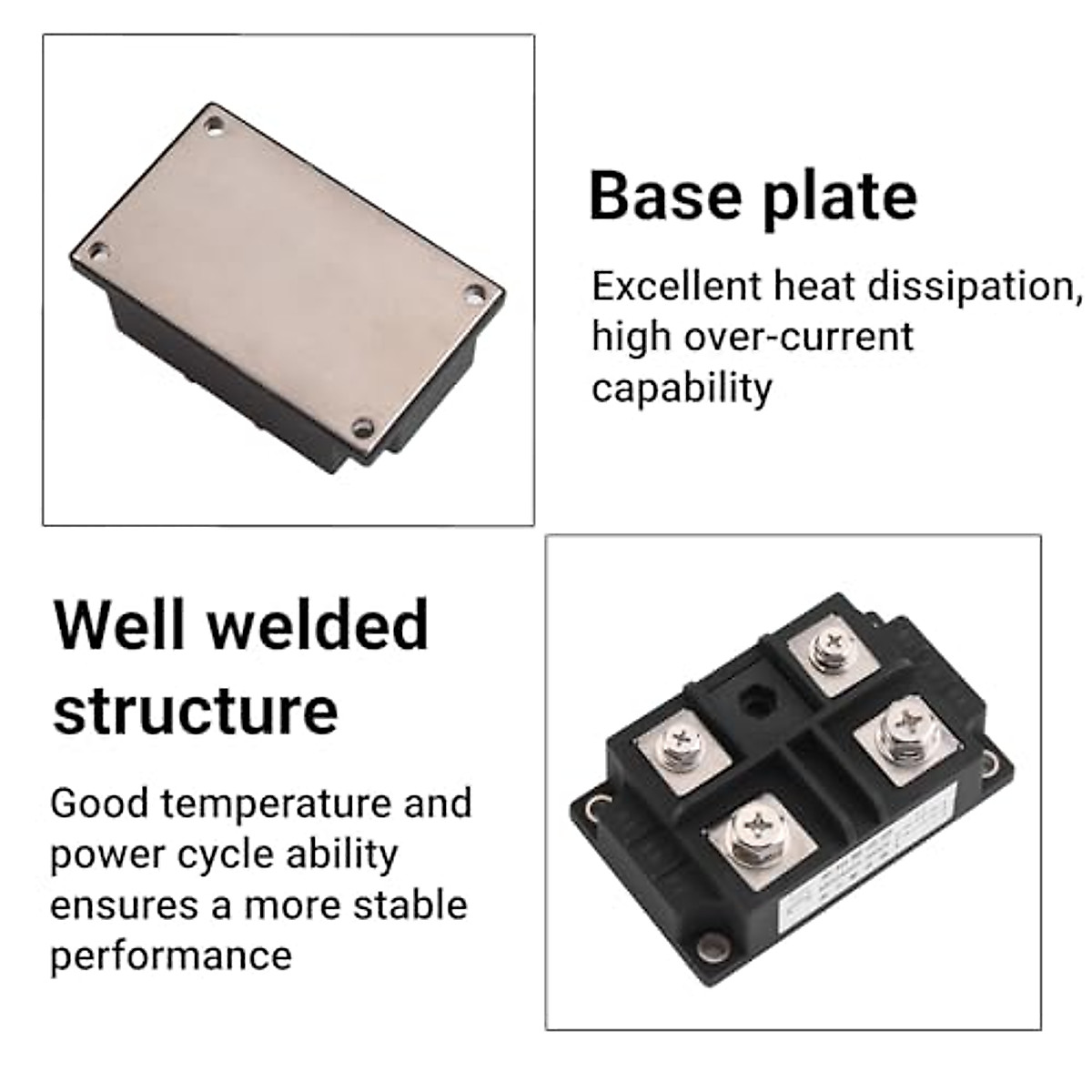 1pc Singe Phase Rectifier Module Rectifier diode Bridge 4 Terminals MDQ 400A/1600V
