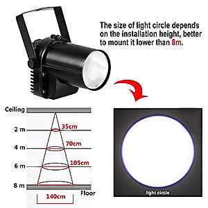 White LED Beam Pinspot Light DJ Mirror Ball Lighting for KTV Bar Club Party Disco