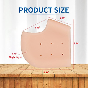 Zinyakon Gel Heel Cups Cushion for Heel Pain, 3 Pairs of Heel Protector Pads for Men and Women, Plantar Fasciitis Inserts Absorb Shock and Moisturizing for Cracked Heel