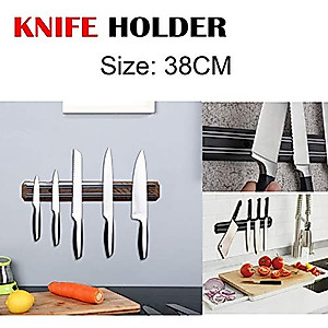 Magnetic Knife Strip Holder Rack Tool Bar Magnet 15 Inch Multipurpose Magnetic Knife Rack Strong Powerful Kitchen Storage Display Organizer Easy Install Secure Safe Laundry Garage Workshop Shed