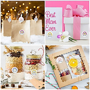 1000Pcs Rainbow Thank You Label, 1.5 Inch Round Thanks Sticker Boho Adhesive Business Label Cute Packaging Tags for Card Box Packing Bag Decorative Envelope Seals, Boutique Business Supplies, 8 Styles