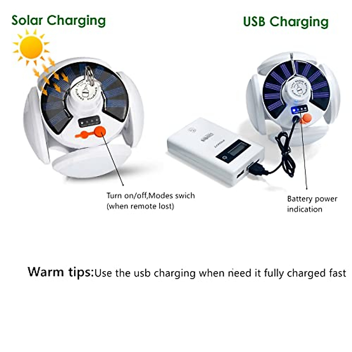 HULPPRE Solar Camping Lantern with Remote&USB, Collapsible Portable Tent Lights, Emergency Solar Lantern Lamp for Hurricane ,Night Fishing,Hiking,Chicken Coop,Canopy,Shed/Barn