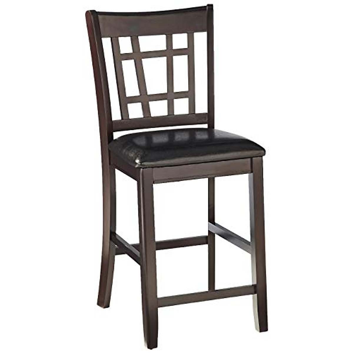 Coaster Furniture Lavon 5-Piece Storage Counter Table Dining Set Espresso and Black 102888-S5