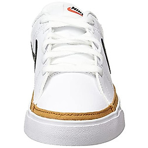 NIKE Women's Low-Top Sneakers, White/Desert Ochre/Team Orange/Black, 5.5