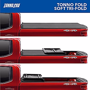 Tonno Pro Tonno Fold, Soft Folding Truck Bed Tonneau Cover | 42-301 | Fits 2004 - 2008 Ford F-150 5' 6" Bed (66") , Black