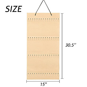 JEWERADO Baby Headbands for Girls Storage Organizer Hanging Headband Holder for Baby Girl, Suitable for Wall, Door or Closet (Beige)