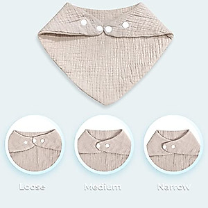 Muslin Baby Bandana Drool Bibs 100% Cotton Absorbent Bandana Bibs Set for Baby Girls Soft Newborn Bibs Plain Colors 8 Pack 3-36 Months