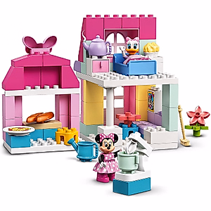 LEGO DUPLO Disney Minnie’s House and Café 10942 Dollhouse Building Toy for Kids with Minnie Mouse and Daisy Duck; New 2021 (91 Pieces)