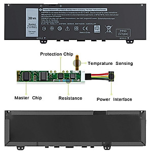 BRTONG Replacement F62G0 Laptop Battery for Dell 13 5370 7000 7370 7373 7380 7386 Vostro 13-5370-D1505G R1605S D1525S D1605S Series F62GO CHA01 RPJC3 39DY5
