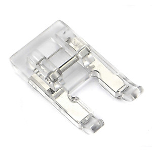 DREAMSTITCH 5mm Clear Open Toe Satin Stitch Presser Foot for All Low Shank Snap-On Singer, Brother, Babylock,Euro-Pro,Janome,Kenmore,White,Juki,New Home,Simplicity,Elna Sewing Machine